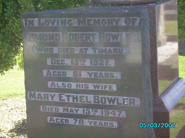 Cemetery Search - Timaru District Council