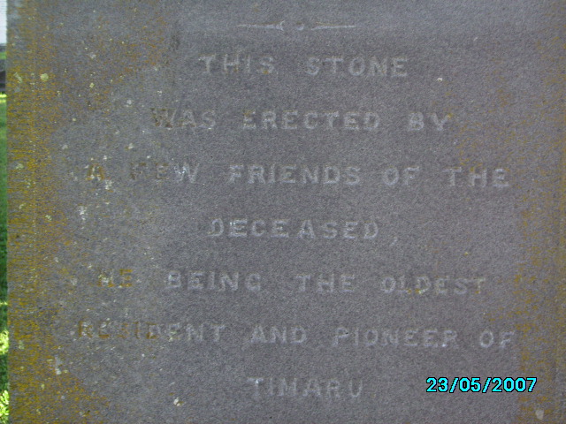 Cemetery Search - Timaru District Council